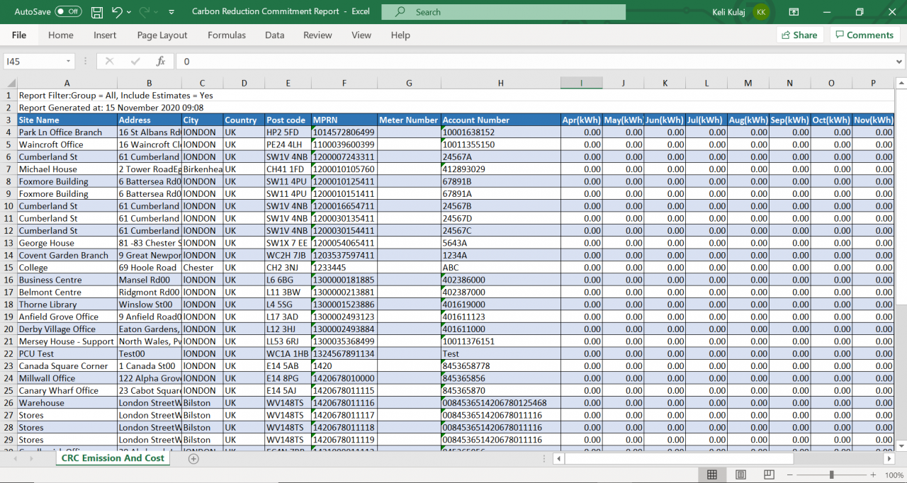 Carbon Reduction Reporting (CRC) - Home