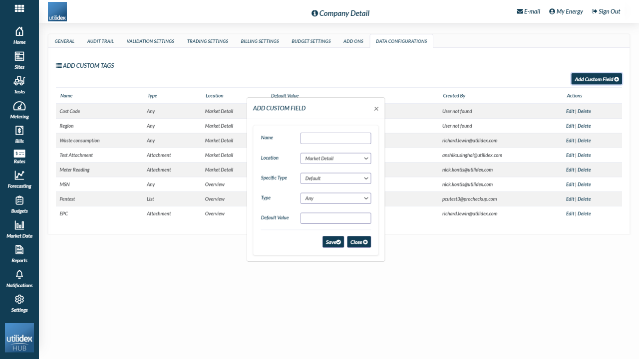 Groups and Custom Fields - Home
