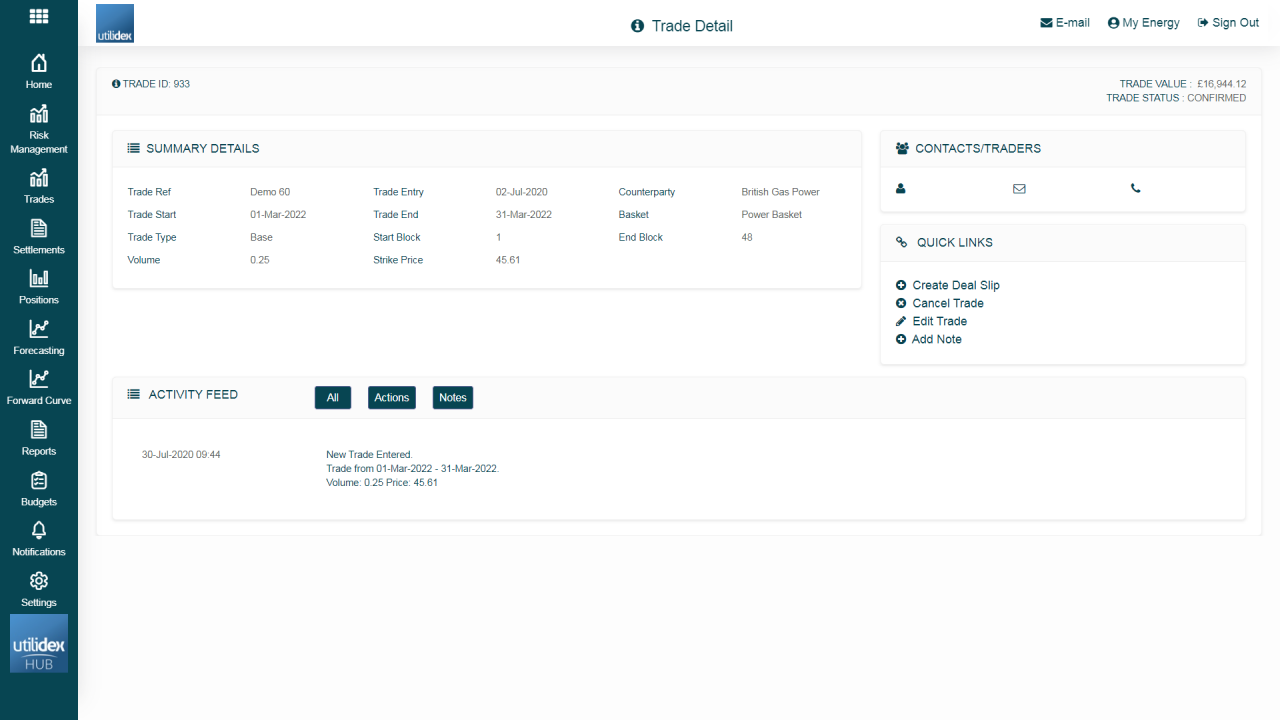 Adding Trades - Home