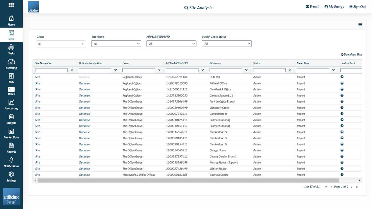 Viewing and editing site information - Help Desk