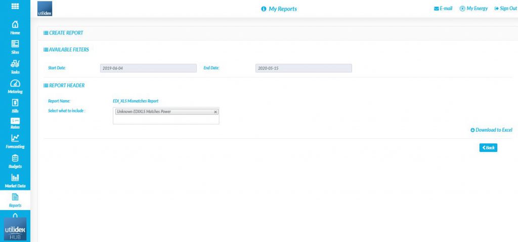 EDI/XLS Mismatch Report - Home