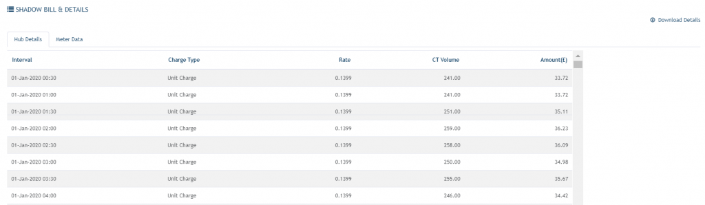 Shadow Bill Comparison - Home