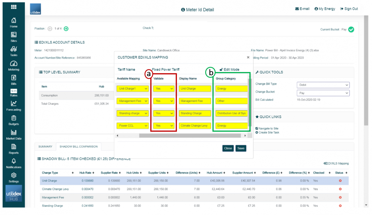 Pricing and Bill Component Mapping - Home